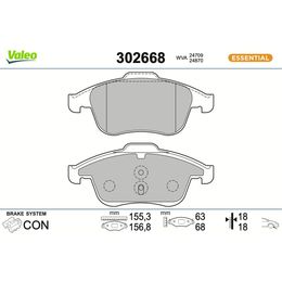 Valeo Bremsbelagsatz, Scheibenbremse 302668 Vorderachse f&uuml;r RENAULT