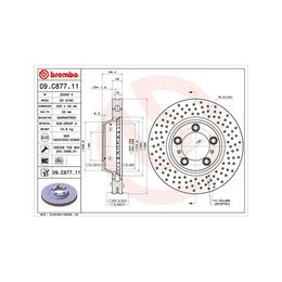 MAGNETI MARELLI Bremsscheibe 360406161701 330mm 34mm f&uuml;r Porsche