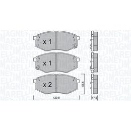 MAGNETI MARELLI Bremsbelagsatz, Scheibenbremse 363916061341 f&uuml;r HYUNDAI