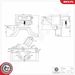 ESEN SKV Lagerung, Motor 75skv528 vorne rechts f&uuml;r TOYOTA