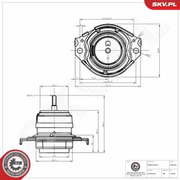 ESEN SKV Lagerung, Motor 75skv447 beidseitig f&uuml;r Chrysler