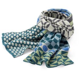 McKernan Woollen Mills Unisex-Strickschal gemustert, Blau-Gr&uuml;n