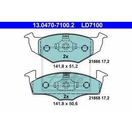 ATE Bremsensatz, Scheibenbremse Bremsensatz-Vorn und Hinten SG00000DT6 Hinterachse bel&uuml;ftet 239mm 9mm f&uuml;r SEAT VAG Skoda