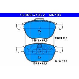 ATE Bremsensatz, Scheibenbremse Bremsensatz-Vorderachse SG00000CWJ Hinterachse voll 265mm 11mm f&uuml;r Volvo Ford Vaughall Opel GM MAZDA