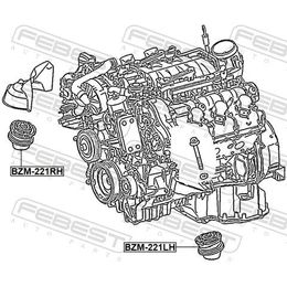 FEBEST Lagerung, Motor BZM-221LH links f&uuml;r Mercedes
