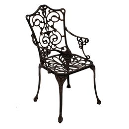 DEGAMO Sessel Jugendstil, Aluguss bronze antik
