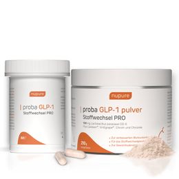 nupure Proba GLP-1 Stoffwechsel PRO 24h Duo: GLP-1 Kapseln & Pulver - 3 Packungen