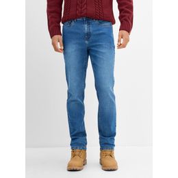 bonprix Regular-Fit-Jeans (2er Pack), schwarz, Gr.60, Regular Fit Stretch-Jeans, Straight 2er-Pack mit kerniger Waschung, blau denim: 82% Baumwolle