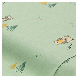 buttinette Baumwoll-Jersey "Tiere", mint-color
