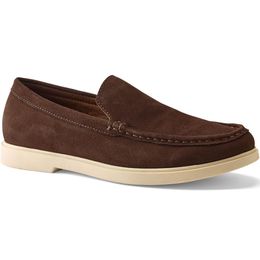 LANDS' END Veloursleder-Mokassins f&uuml;r Herren, Herren, size: regular, Braun, Rauleder, by Lands' End