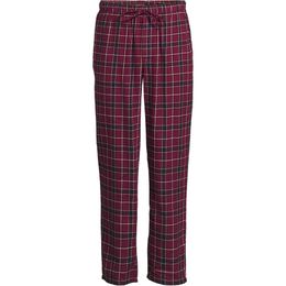 LANDS' END Flanell-Pyjamahose f&uuml;r Herren, Herren, size: regular, Rot, Baumwolle, by Lands' End