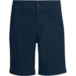 LANDS' END Classic Fit Stretch-Chinoshorts mit Komfortbund f&uuml;r Herren, 23 cm, Herren, size: regular, Blau, Elasthan/Baumwoll-Mischung, by Lands' End