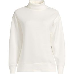 LANDS' END Serious Sweats Rollkragenpullover f&uuml;r Damen, Damen, size: regular, Elfenbein, Baumwoll-Mischung/Polyester-Mischung, by Lands' End