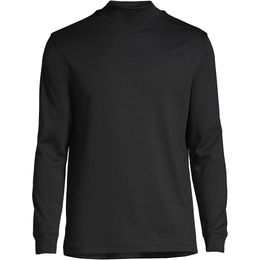 LANDS' END Supima Stehbundshirt f&uuml;r Herren, Classic Fit, Herren, size: regular, Blau, Baumwolle, by Lands' End