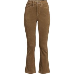 LANDS' END Kn&ouml;chellange Feincord-Schlaghose High Waist f&uuml;r Damen in Petite-Gr&ouml;&szlig;e, Damen, size: petite, Braun, Baumwoll-Mischung, by Lands' End