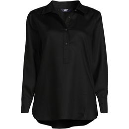 LANDS' END Schlupfbluse aus TENCEL f&uuml;r Damen, Damen, size: regular, Schwarz, Kunstseide/Lyocell (Viskose), by Lands' End