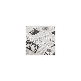 buttinette Baumwollstoff-Digitaldruck "Zeitung", Serie Ria, schwarz/wei&szlig;