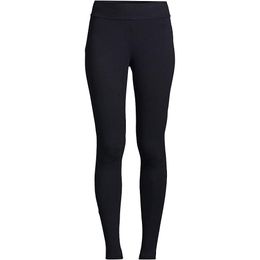 LANDS' END Starfish Leggings Mid Waist in Plus-Gr&ouml;&szlig;e, Damen, size: plus, Schwarz, Elasthan/Baumwoll-Mischung, by Lands' End
