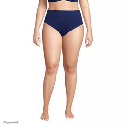 LANDS' END Bikinihose mit hohem Beinausschnitt f&uuml;r Damen in Plus-Gr&ouml;&szlig;e, Damen, size: plus, Blau, Elasthan/Nylon-Mischung, by Lands' End