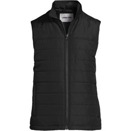 LANDS' END Wasserabweisende Steppweste, Herren, size: regular, Schwarz, Polyester, by Lands' End