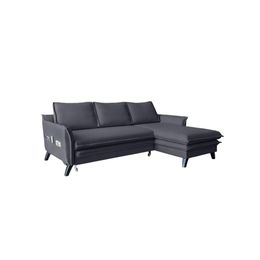 Miuform Ecksofa mit Schlaffunktion Charming Charlie &brvbar; grau &brvbar; Ma&szlig;e (cm): B: 228 H: 90 &raquo; H&ouml;ffner