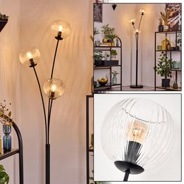 hofstein Koyoto Stehleuchte Glas 15 cm Klar, 3-flammig