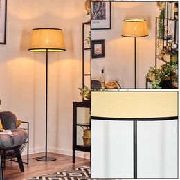 hofstein Chellas Stehleuchte 45 cm beige, Schwarz, 1-flammig