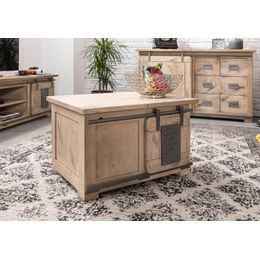 Truhe Mango 76x51x46 whitewash lackiert RAILWAY #334