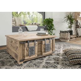 Truhe Mango 90x90x45 whitewash lackiert RAILWAY #364