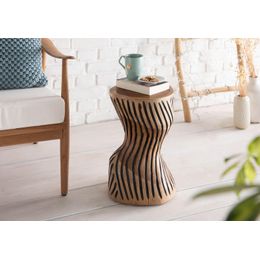 UNIKA Hocker #101 29x29x45 Teak Wurzel natur lackiert