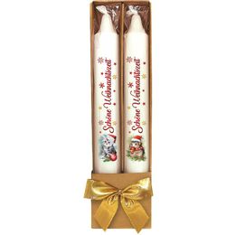 2er Set Kerzen &raquo;Sch&ouml;ne Weihnachtszeit&laquo;