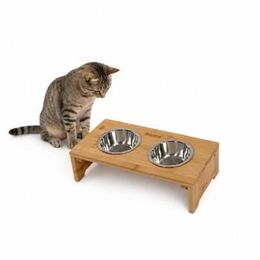 Lionto erh&ouml;hte Futterstation aus Bambus