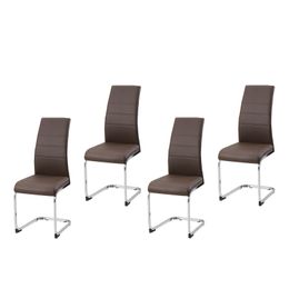 HTI-Living Esszimmerstuhl SallyC Kunstleder 4er-Set Braun