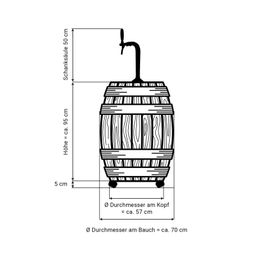 ich-zapfe BARRIQUE-Zapfanlage mobile Bierbar, Bierzapfanlage, Komplett Set, Zapfkopf:Korb