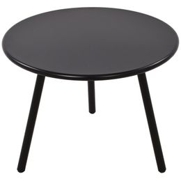 CLP Couchtisch Minot I Runder Loungetisch f&uuml;r drau&szlig;en und drinnen I Gartentisch wetterfest und UV-best&auml;ndig I Outdoor Beistelltisch