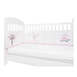 Kikkaboo Babybett Nestchen f&uuml;r Babybett 120 x 60 cm, Bettumrandung 180 x 35 cm pink