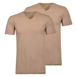 Ragman Body Fit V-Neck T-Shirt 2P Herren T-Shirt
