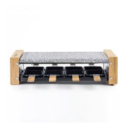 H.Koenig Multifunktionales Racletteger&auml;t 8 Personen WOD8 Naturholzdesign, 8 antihaftbeschichtete Pf&auml;nnchen