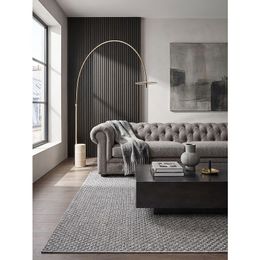 KADIMA DESIGN Flachgewebe-Teppich Pflegeleicht Grau 200x290 cm - BROYE Kadima