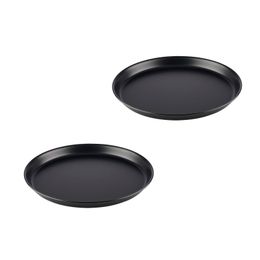 APS Pizzaform rund &Oslash; 32/30,3 x 2,5 cm (2er-Set) - Pizzablech aus Blaublech, nicht beschichtet, lange Lebensdauer, zum professionellen Pizzabacken