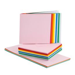 buttinette Doppelkarten & H&uuml;llen, quadratisch, bunt, je 50 St&uuml;ck