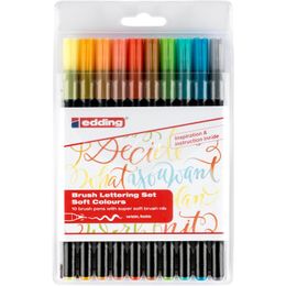Edding Brush Lettering-Set Soft colours, 10 Stifte