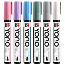 Marabu YONO Acrylmarker pastell, 6 Stifte