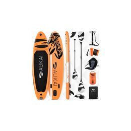 Stand Up Paddle Board "AUKAI Pro Ocean" mit Kajak-Sitz orange