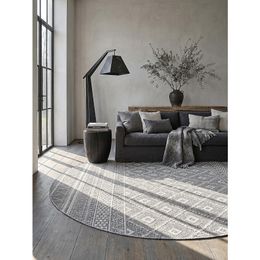 KADIMA DESIGN Flachgewebe-Teppich Pflegeleicht Grau 160x160 cm - ESERA Kadima