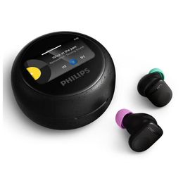 Philips TAMS3BK The Buds schwarz In-Ear Kopfh&ouml;rer (Headset-Funktion, Bluetooth, kabellos, Active Noise Cancelling (ANC), USB-C)