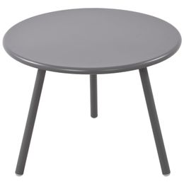 CLP Couchtisch Minot I Runder Loungetisch f&uuml;r drau&szlig;en und drinnen I Gartentisch wetterfest und UV-best&auml;ndig I Outdoor Beistelltisch