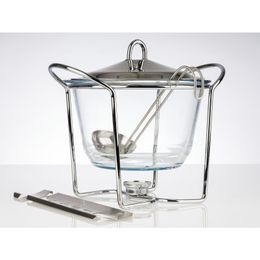 APS Feuerzangenbowle mit St&ouml;vchen, Metall verchromt