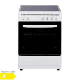 PKM Standherd Elektro EH 4-60 GK6 - Weiss; Standherd 60 cm, EEK: A ;4 Kochzonen, Grill, Umluft, Hei&szlig;luft, 6 Backofenfunktionen