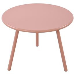 CLP Couchtisch Minot I Runder Loungetisch f&uuml;r drau&szlig;en und drinnen I Gartentisch wetterfest und UV-best&auml;ndig I Outdoor Beistelltisch